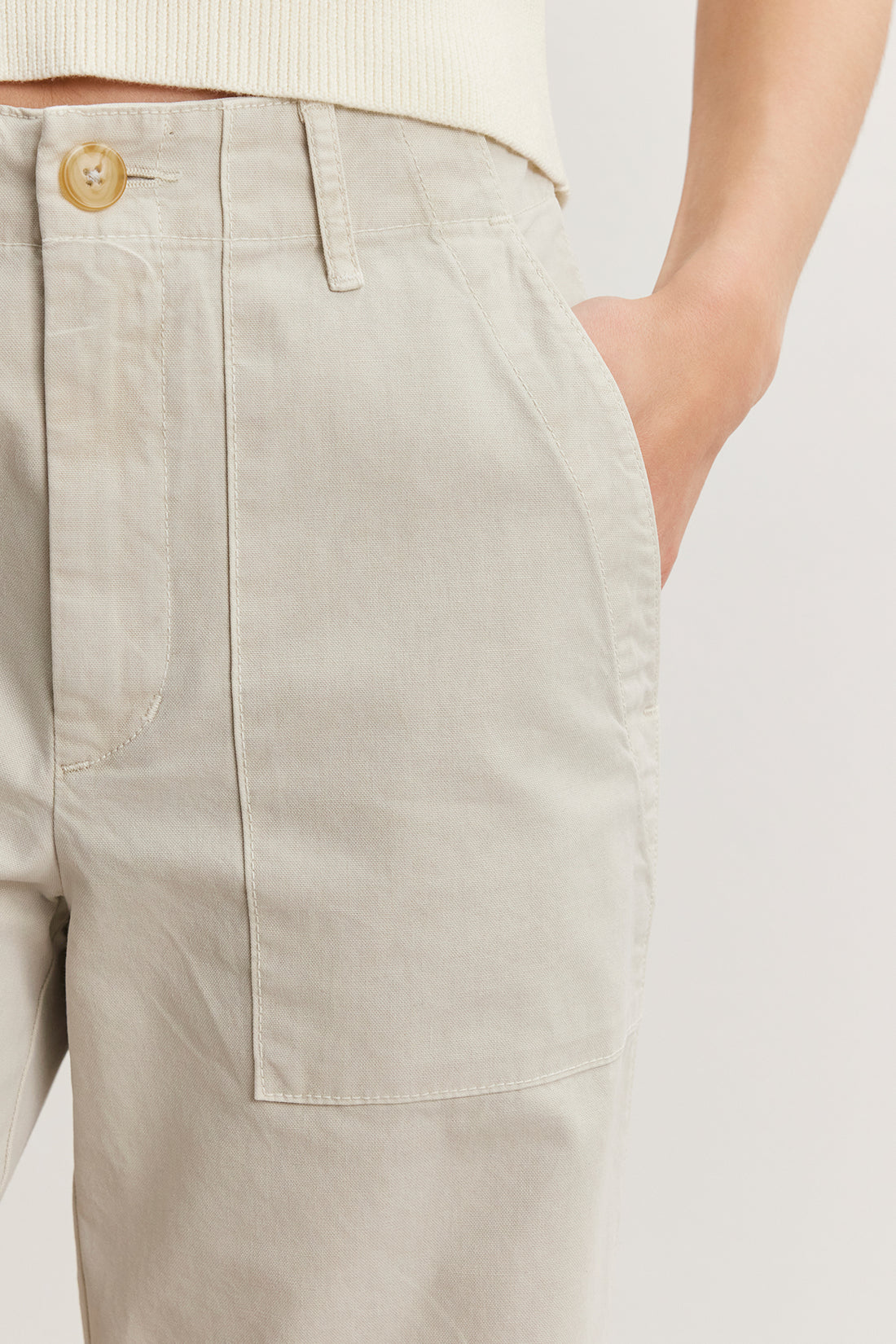 MYA COTTON CANVAS FLARED LEG PANT – Velvet by Graham & Spencer