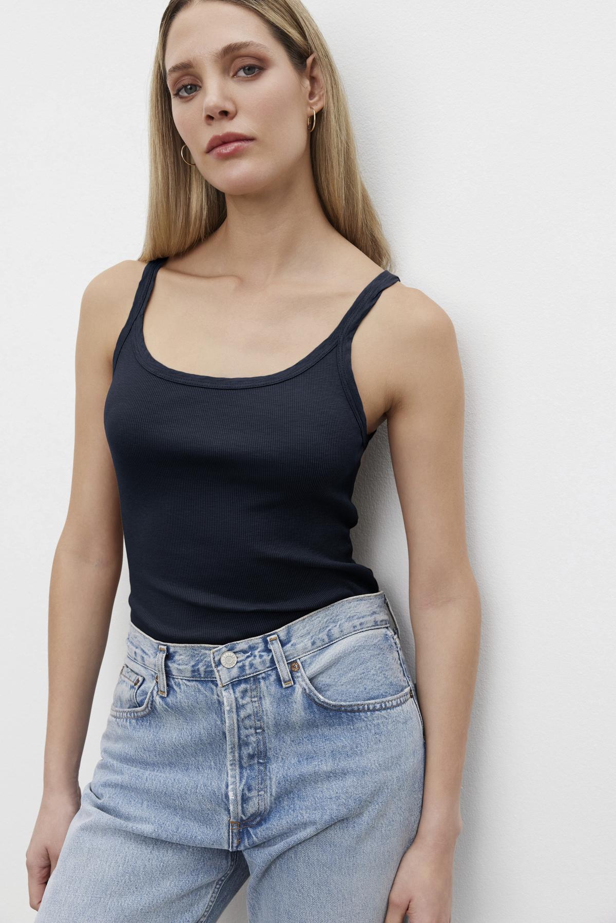 ALIZA RIBBED COTTON LAYERING TANK – Velvet by Graham & Spencer
