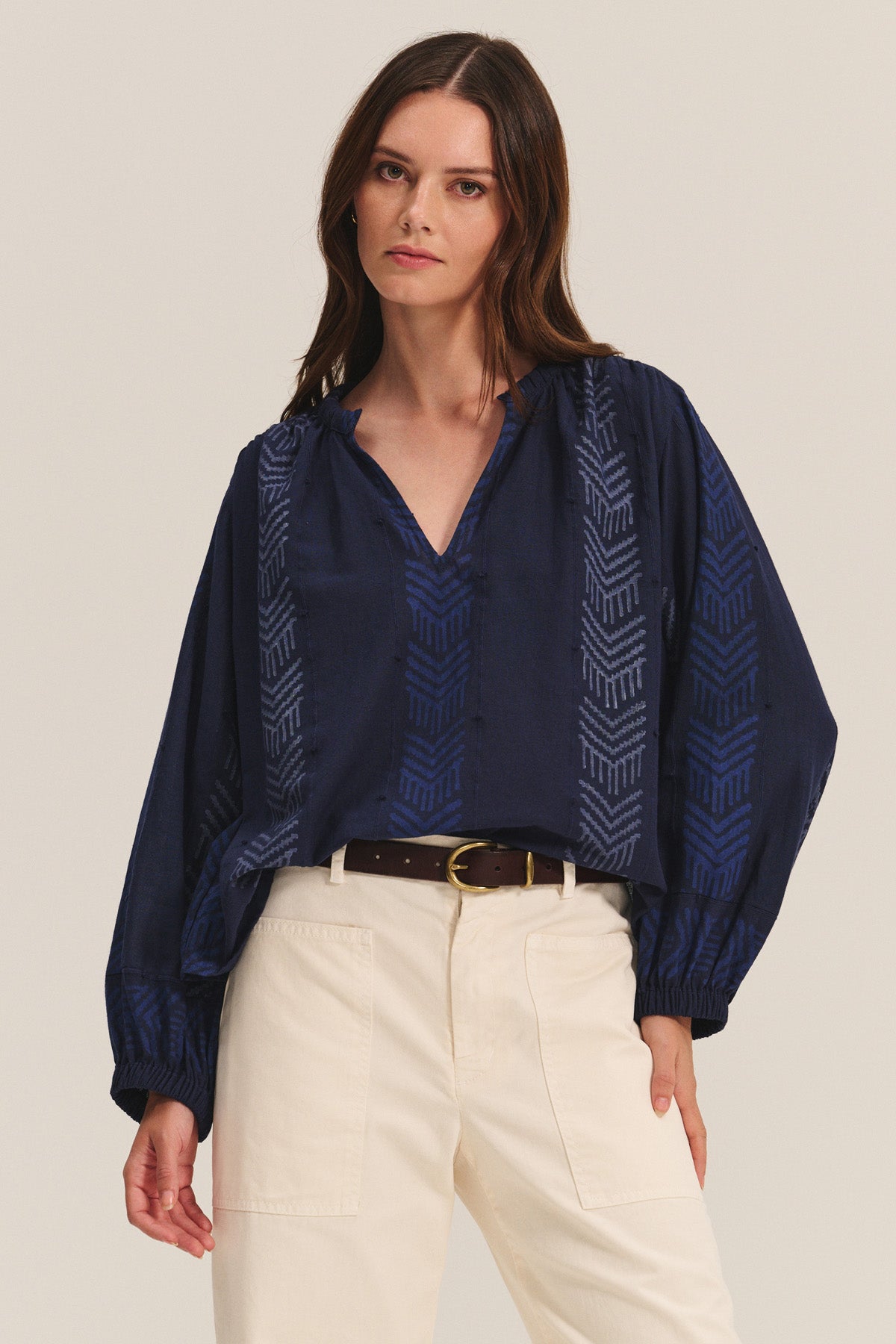 EFFIE GAIA JACQUARD BOHO TOP – Velvet by Graham & Spencer