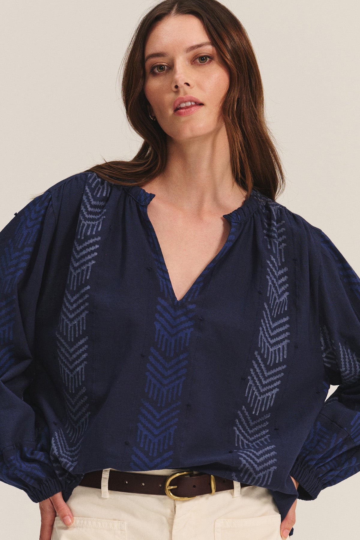 EFFIE GAIA JACQUARD BOHO TOP – Velvet by Graham & Spencer