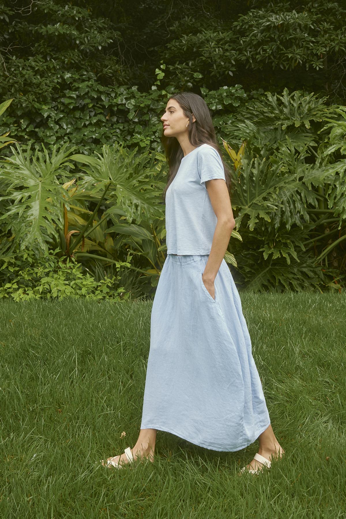 MARIE ORIGINALS COTTON SLUB CROPPED CREW NECK TEE – Velvet by Graham ...