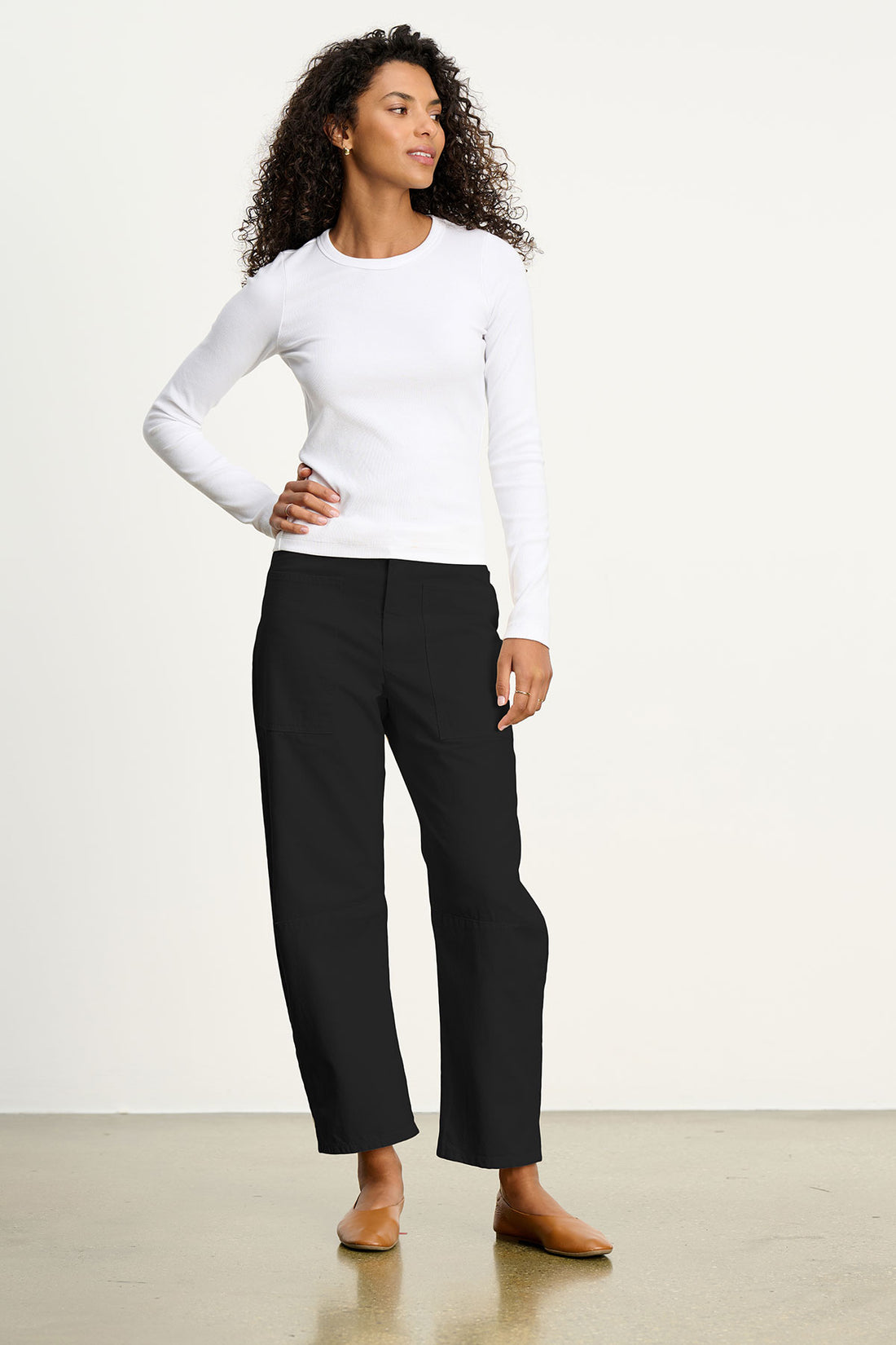 BRYLIE COTTON SANDED TWILL UTILITY BARREL PANT – Velvet by Graham & Spencer