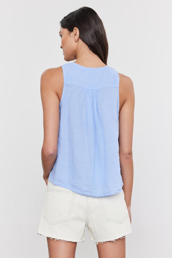 TACY WOVEN LINEN V-NECK TANK TOP – Velvet by Graham & Spencer